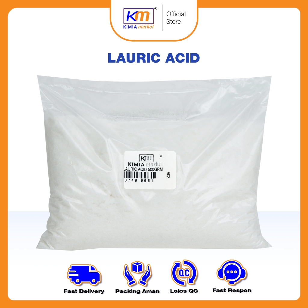 Jual Lauric Acid 500gr / Asam Laurat Flake 500gr / Lemuk Jenuh ...