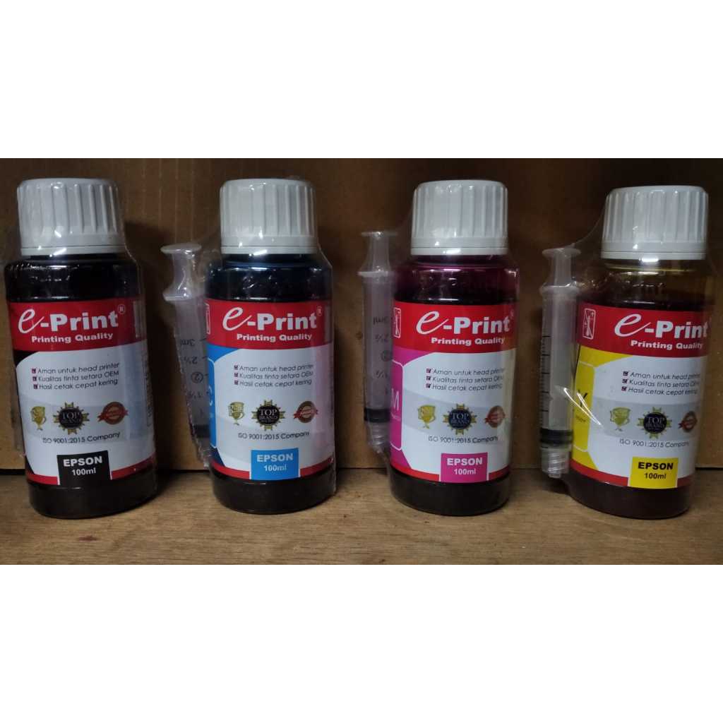 Jual Tinta Refill E-Print 100 ML Epson (Ready Warna : Black Cyan ...