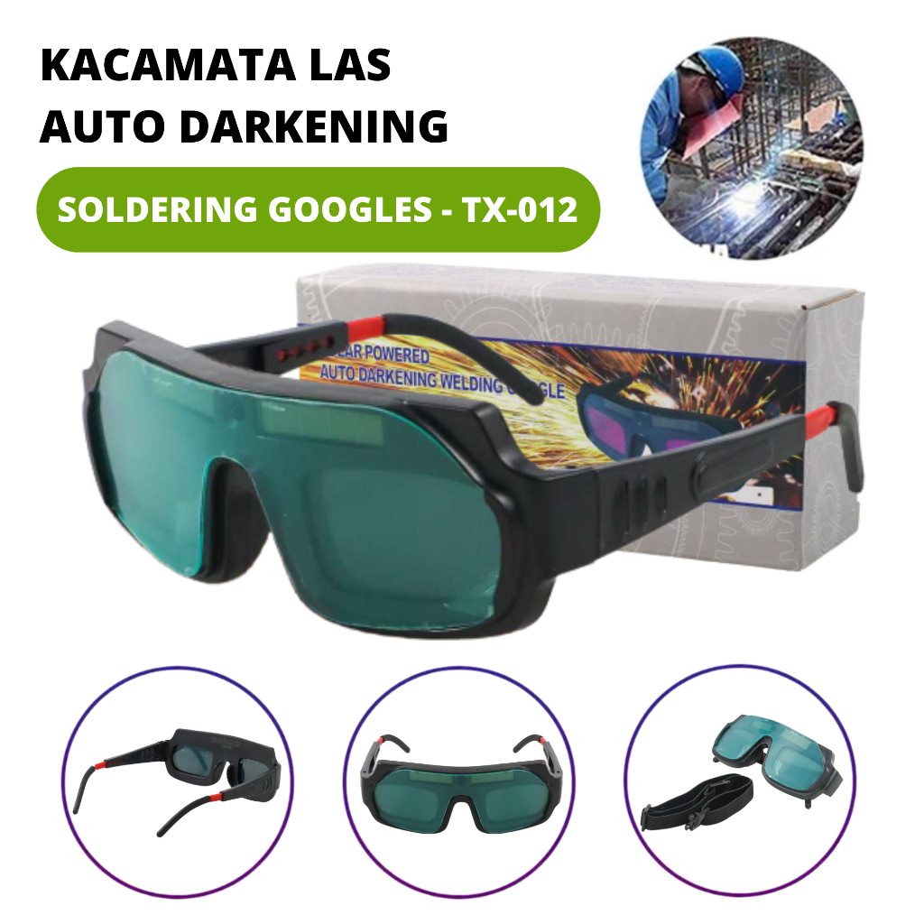 Jual Kacamata Las Otomatis Auto Darkening Safety Welding Goggles TX-012 | Shopee Indonesia