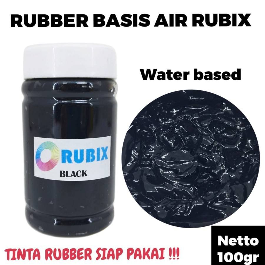 Jual CAT SABLON RUBBER GL PASTA CAT AKRILIK WARNA HITAM 100GR | Shopee ...