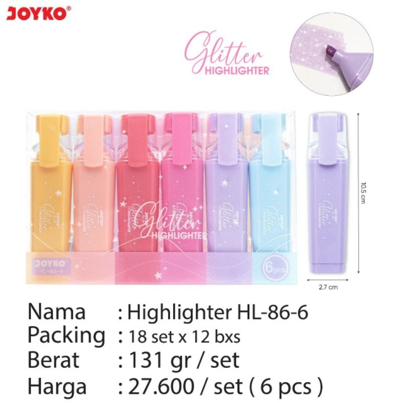 Jual highlighter hl 86-6 joyko | Shopee Indonesia
