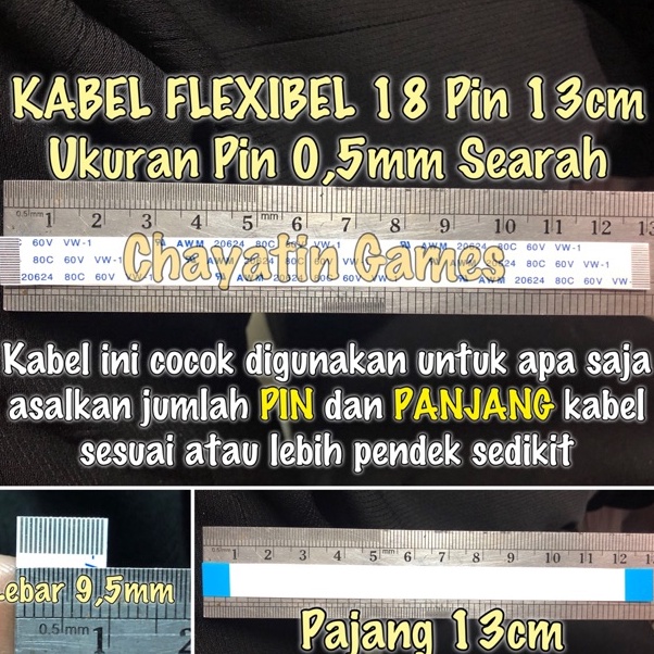 Jual Dijual Murah Kabel Flexibel 18 PIn Halus Searah Panjang 13 ...