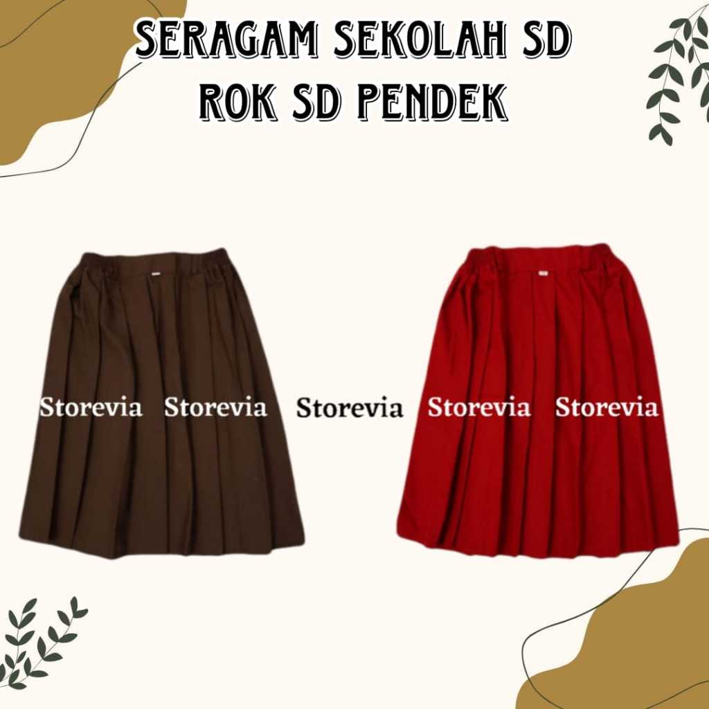 Jual Rok Pendek Sekolah SD Perempuan Seragam Sekolah SD Rok Pendek Rempel Lipit | Shopee Indonesia