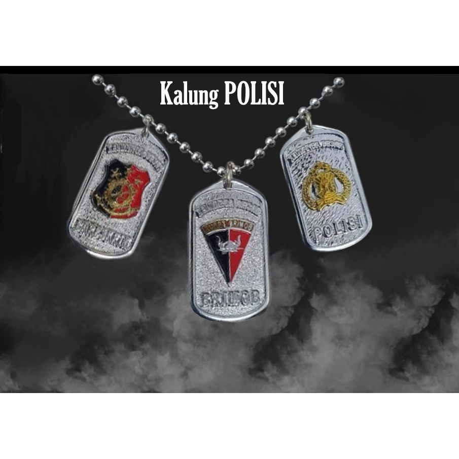 Jual Kalung alung POLISI / BARESKRIM Dog Tag Logo RESINTEL Kalung ...