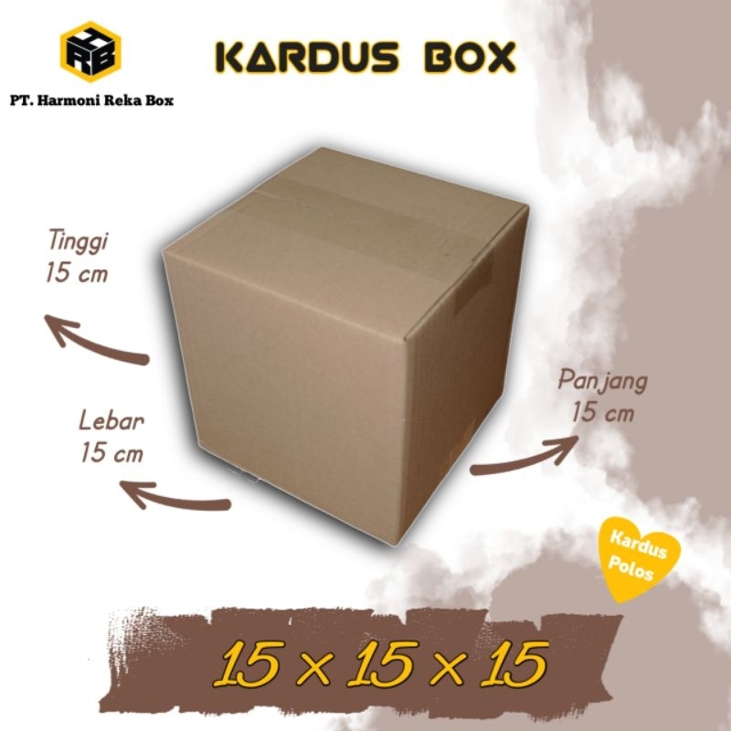 Jual Kardus/Box Packing Paket Kecil Polos Ukuran 15x15x15 cm | Shopee ...
