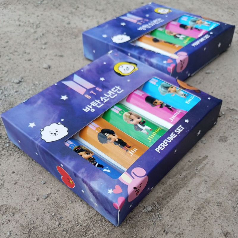 Jual 1 Box isi 5 pcs Parfum Badan Spray BTS BT21 isi 30 ml | Shopee ...