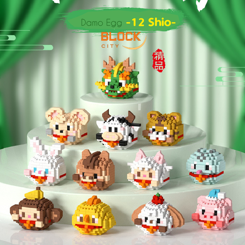 Jual Block City Chinese Zodiak DAMO EGG Series 12 shio Blocks Balok Susun Bricks | Shopee Indonesia