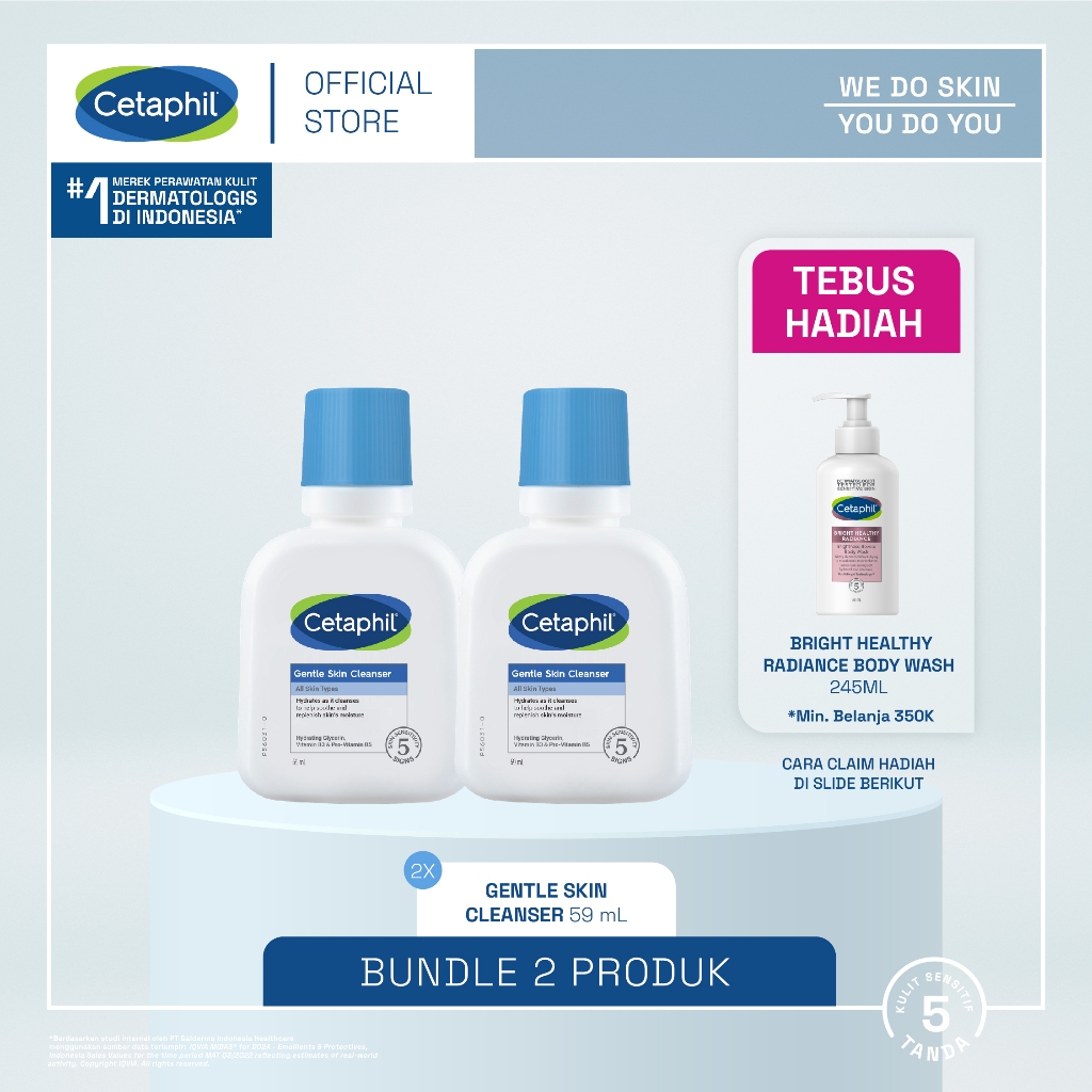 Jual Cetaphil Gentle Skin Cleanser 59ml Twin Pack Sabun Pembersih Muka Untuk Skin Care Cocok
