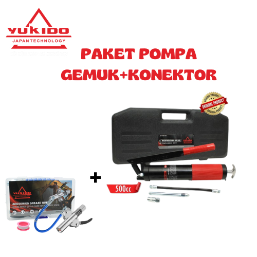 Jual Paket hemat GREASE GUN POMPA GEMUK DAN KEPALA KONEKTOR POMPA GEMUK ...