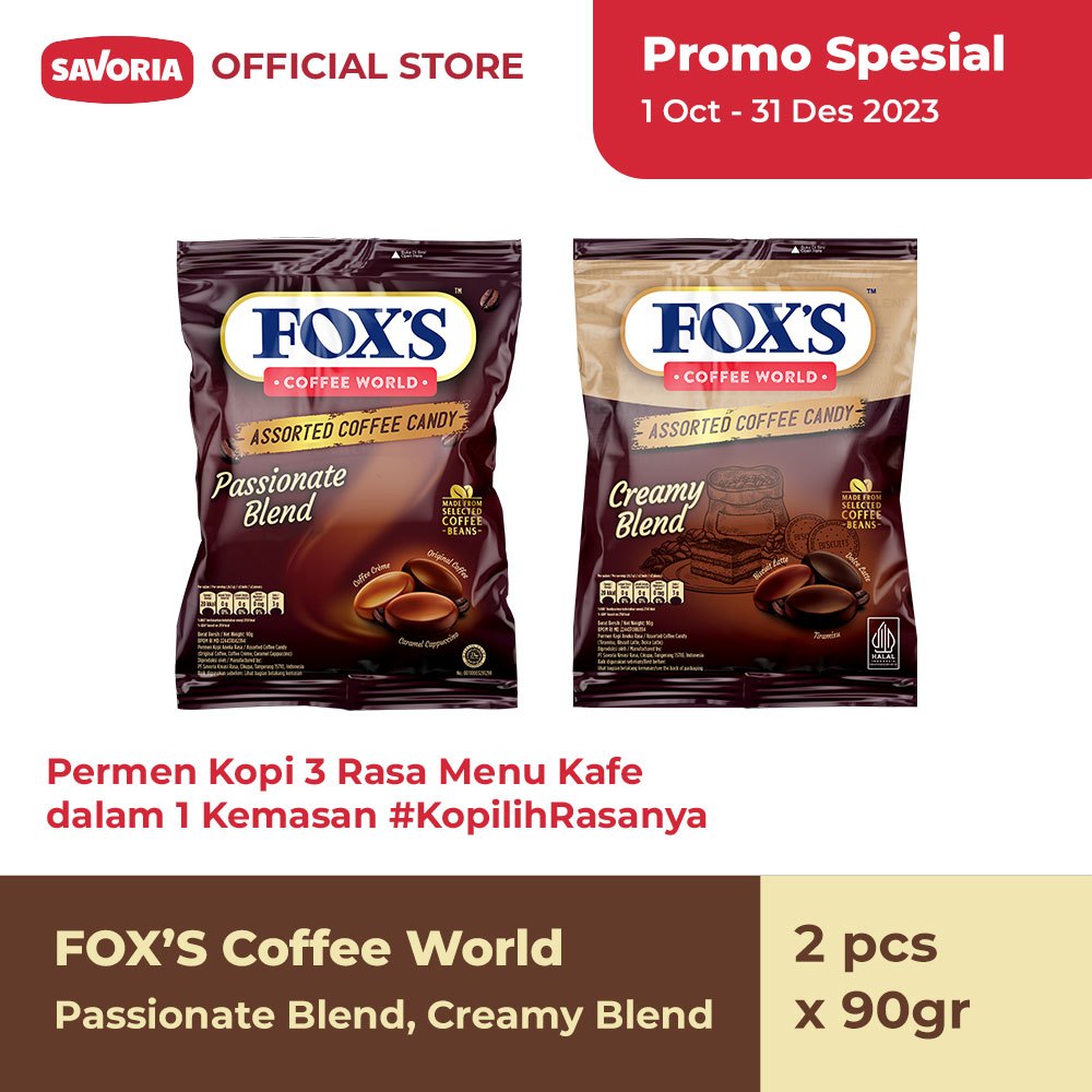 Jual FOX'S Coffee World Bag Mix Variant 2 Pcs x 90g | Shopee Indonesia