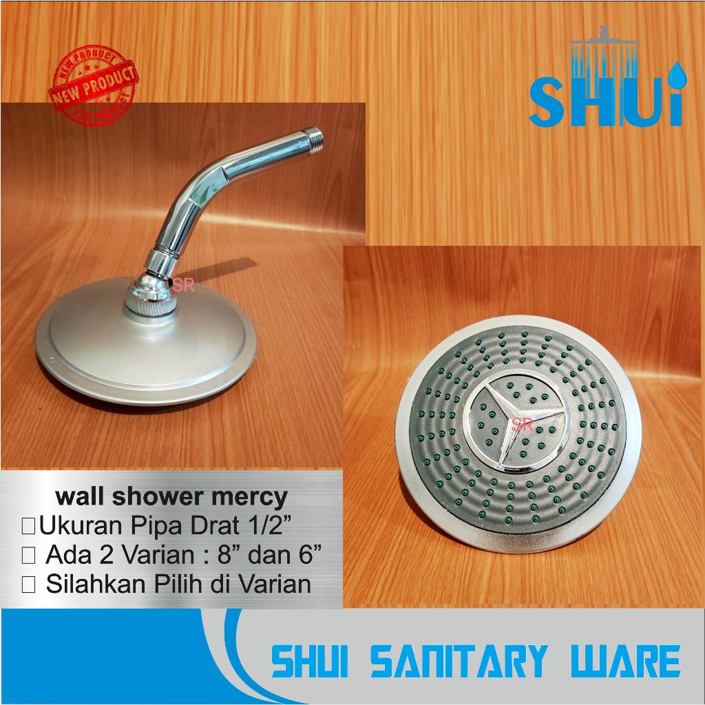 Jual Wall Shower mercy - Shower Tembok - Shower Tanam Bulat 6” dan 8 ...