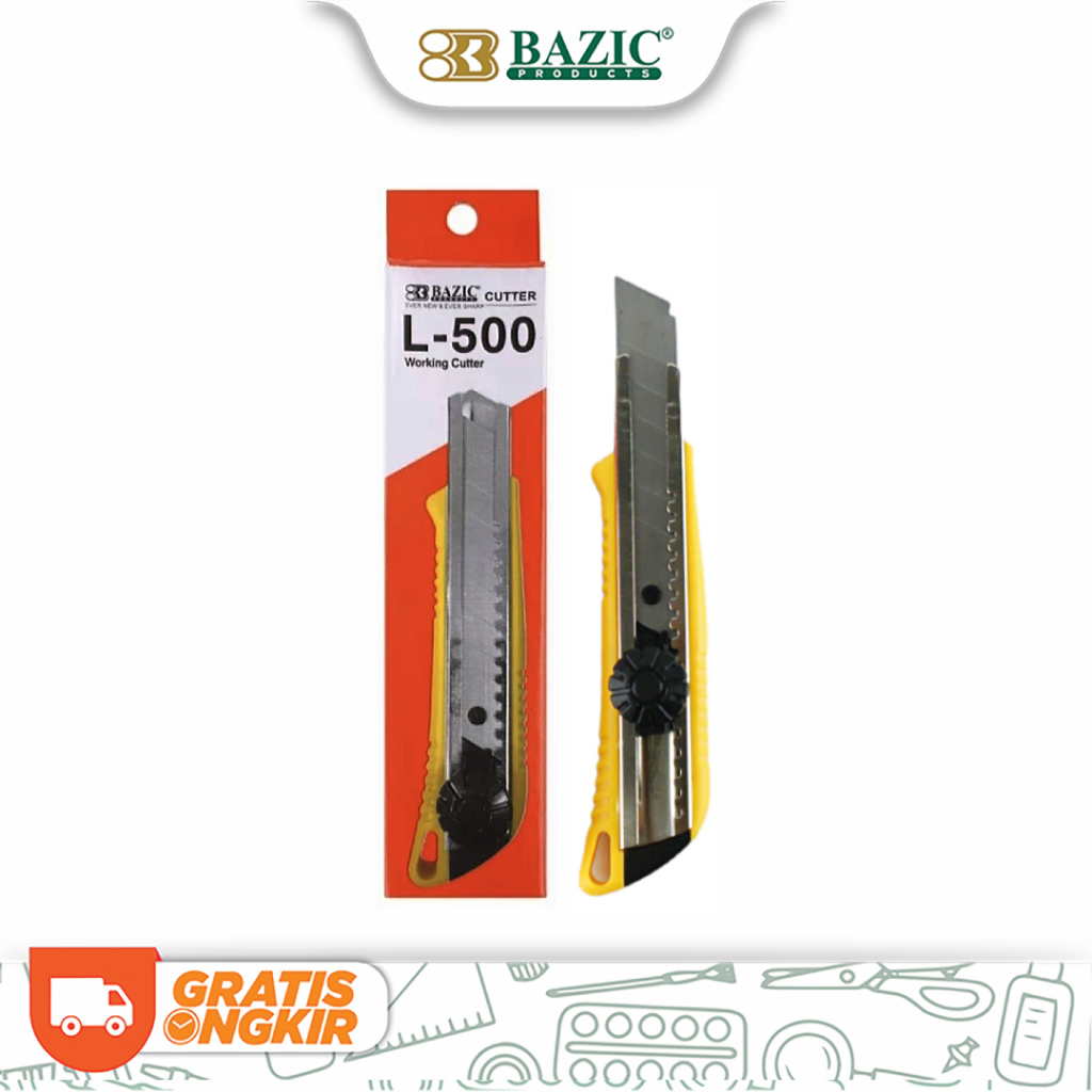 Jual Bazic Cutter 18mm L-500 / Silet Pemotong Kertas Besar L500 ...