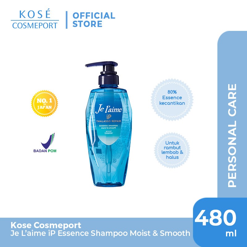Jual Kose Cosmeport Je Laime iP Essense Shampoo Moist & Smooth - 480ml ...