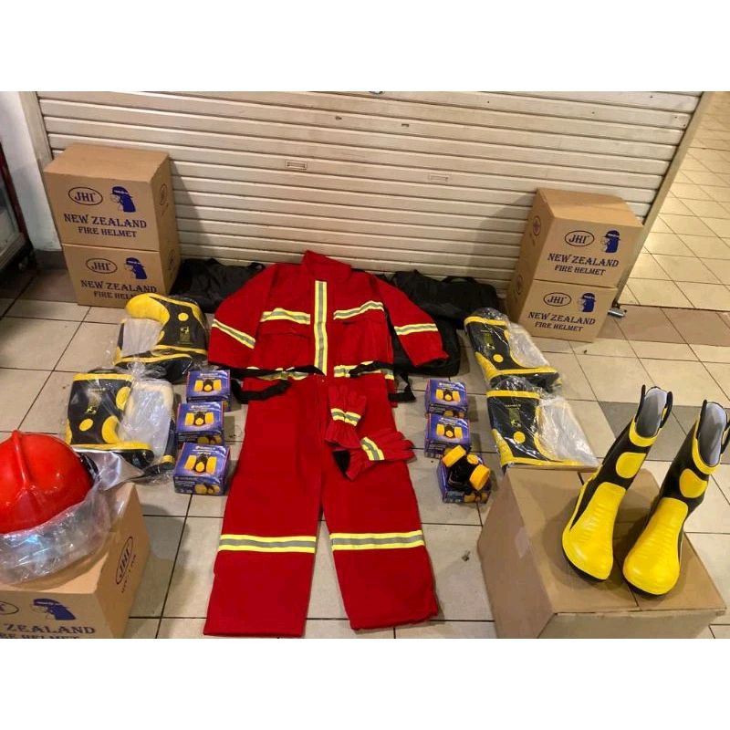 Jual FULL SET PEMADAM KEBAKARAN BAJU + CELANA + SARUNG TANGAN + HELM ...