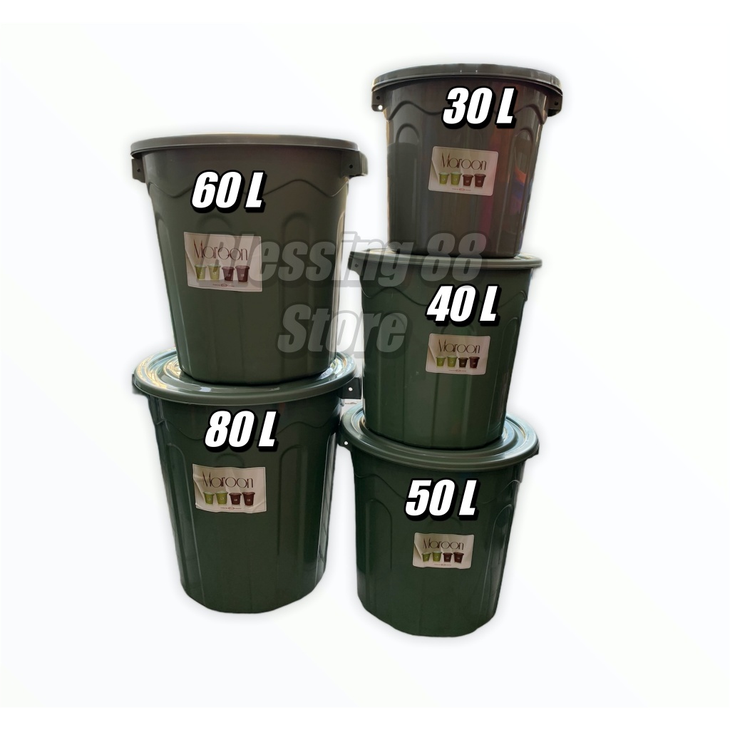 Jual Ember Air Plastik Tutup 30L 40L 50L Tebal Murah GREAT MAROON | Shopee Indonesia
