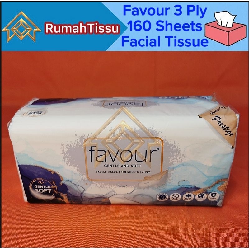 Jual Tisu Favour Facial Tissue 160 Sheets 3 Ply | Shopee Indonesia