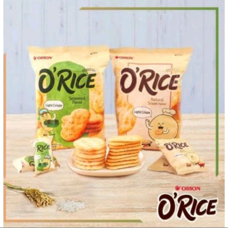 Jual DELFIORION Delfi Orion O'rice Crackers Snack Beras Sweet/Seaweed ...