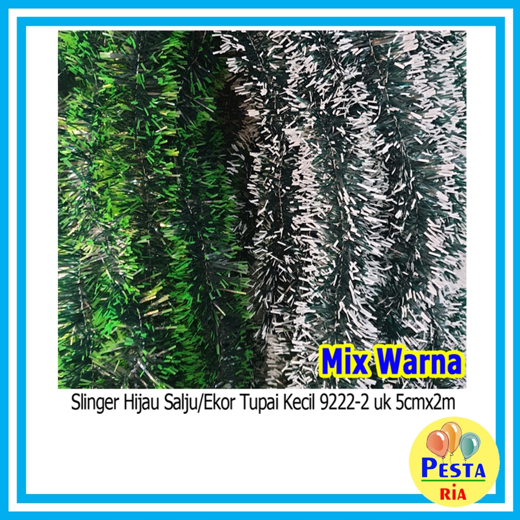 Jual Murah!! (1Pcs) Slinger Hijau Salju Warna MIX 5CM X 2M (HIJAU SAJA ...