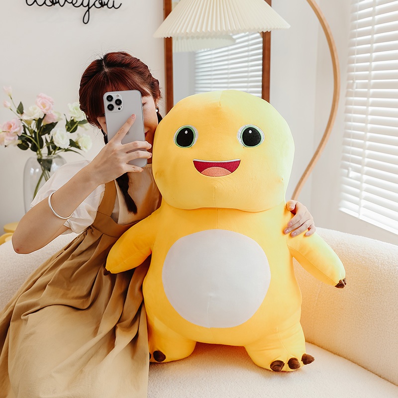 Jual Mainan anak Naloong Plush Boneka Dino Kuning Yellow Dinosaur Milk ...