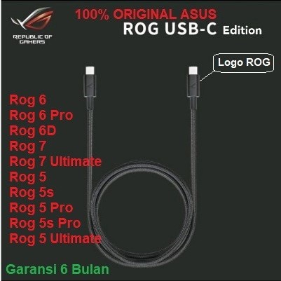 Jual Kabel Data Cable Asus Rog Phone 6 Rog 6d 6 Pro Rog 7 Ultimate Original | Shopee Indonesia