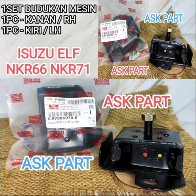 Jual ENGINE INSULATOR MOUNTING KARET DUDUKAN MESIN KANAN KIRI ISUZU ELF ...