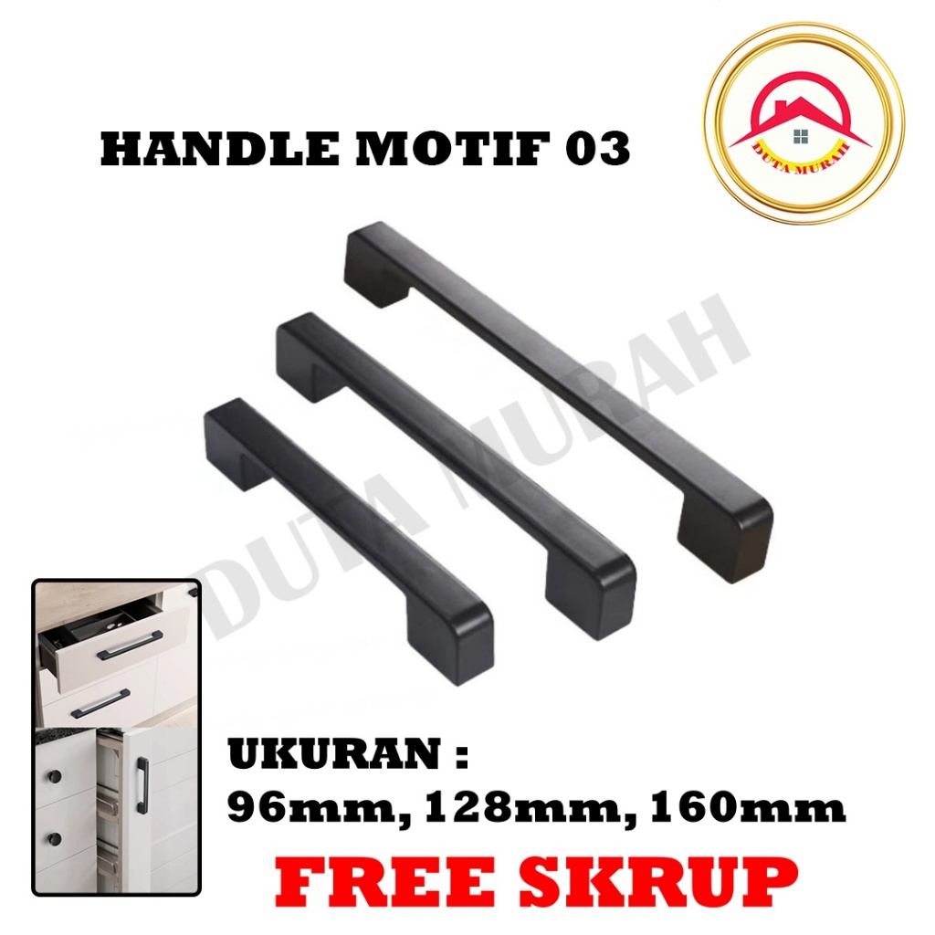 Jual Handel Lemari Motif 03 Black Dapur Furniture Rumah Tarikan Laci ...