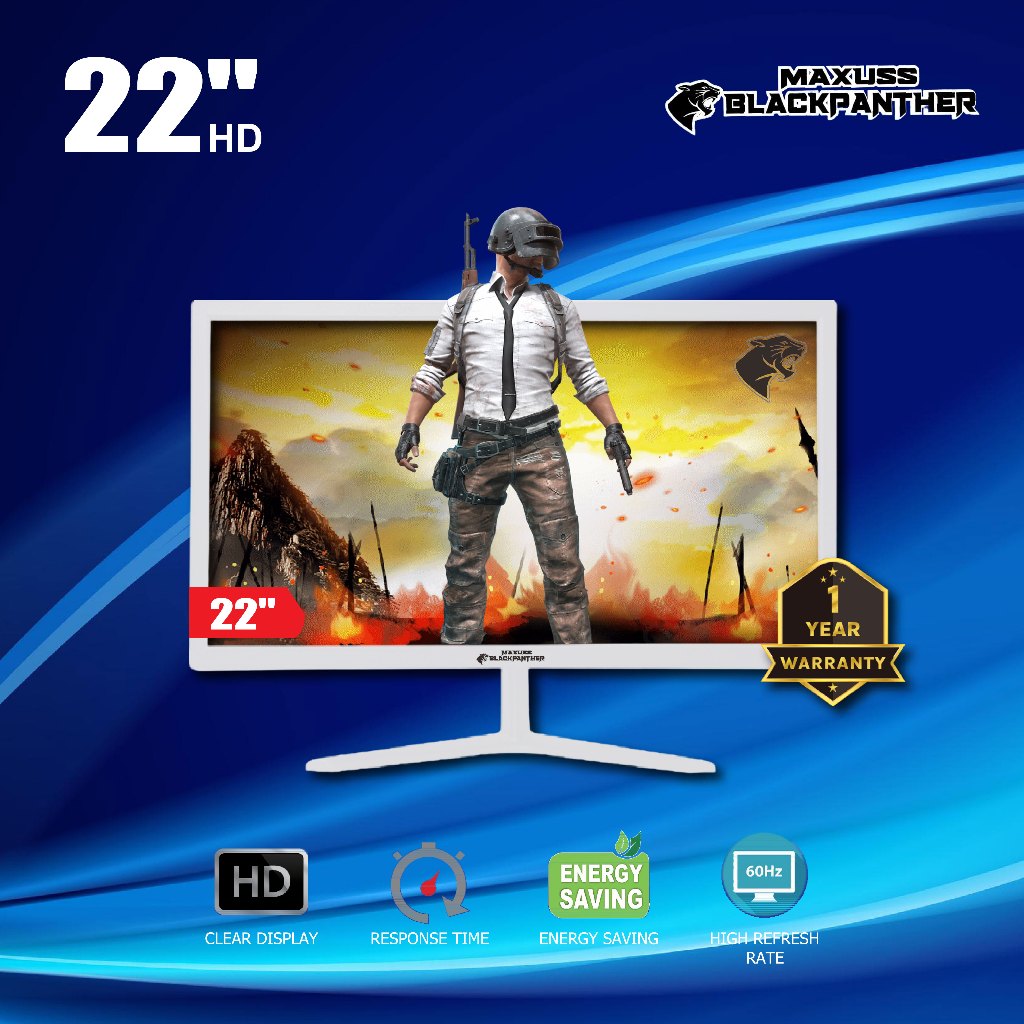 Jual MONITOR BLACK PANTHER 22 INCH WHITE GARANSI 1 TAHUN MONITOR 22 ...