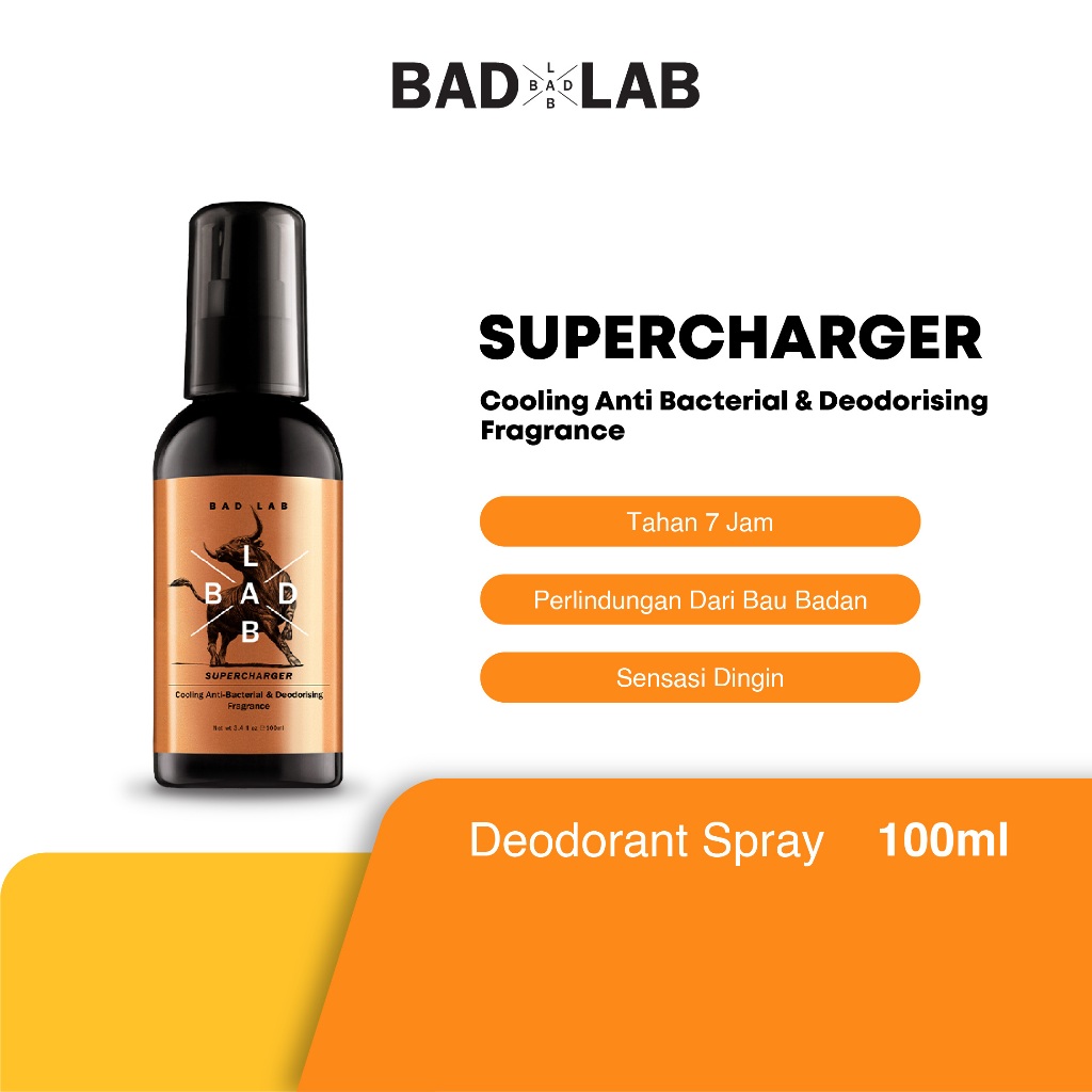 Jual BAD LAB Supercharger Cooling Anti-Bacterial & Deodorising Spray 100ml - Deodorant Semprot ...