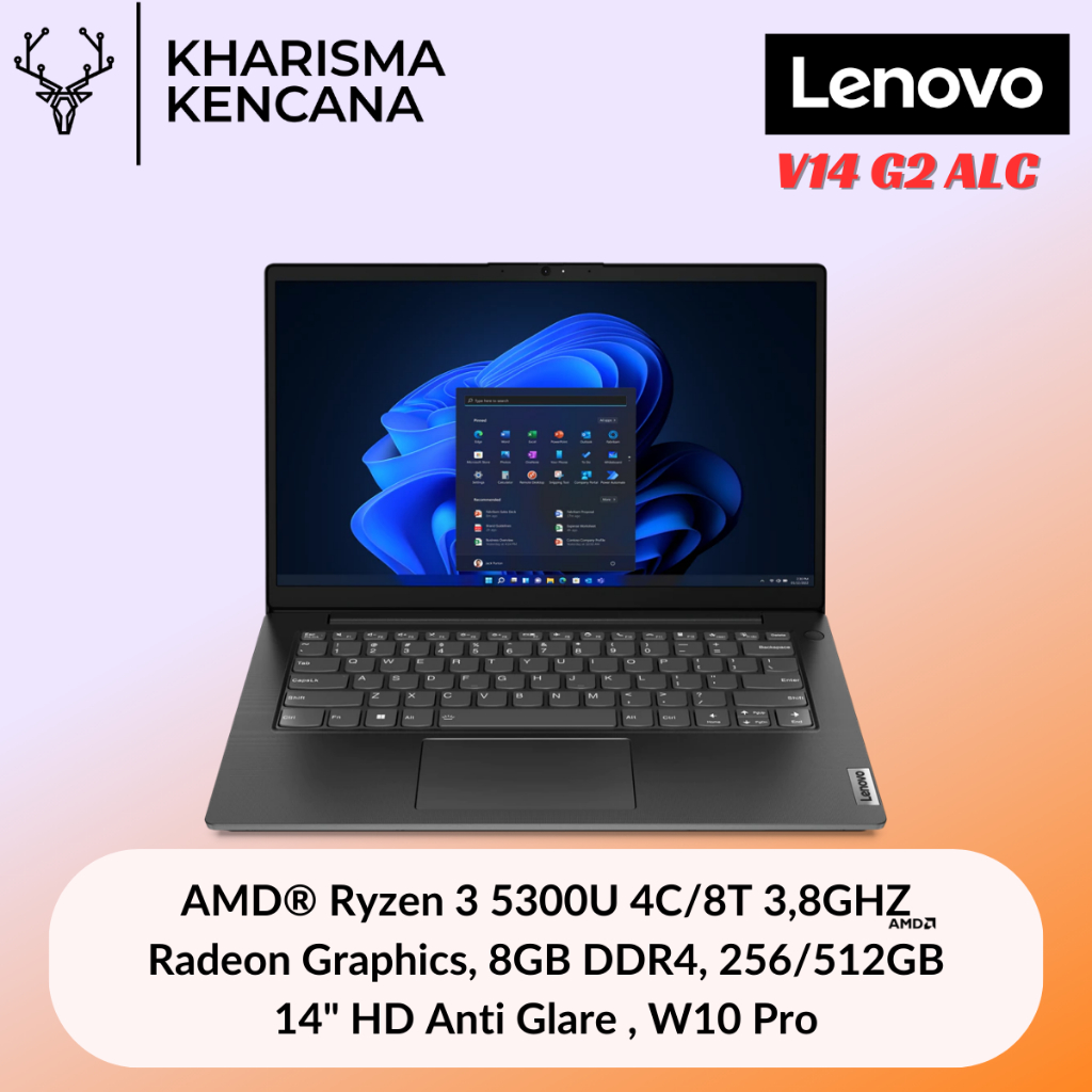 Jual LENOVO V14 G2 2P00 R3 5300U 8GB 256SSD 14" HD W10 | Shopee Indonesia