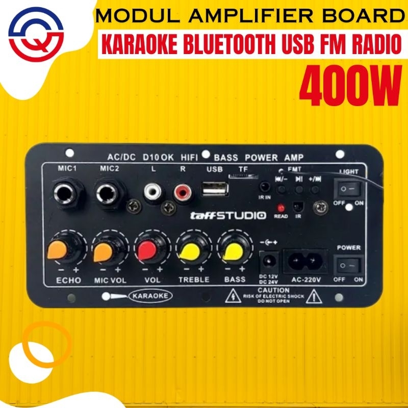 Jual Modul Amplifier Board Audio Bluetooth USB FM Subwoofer DIY 400W ...