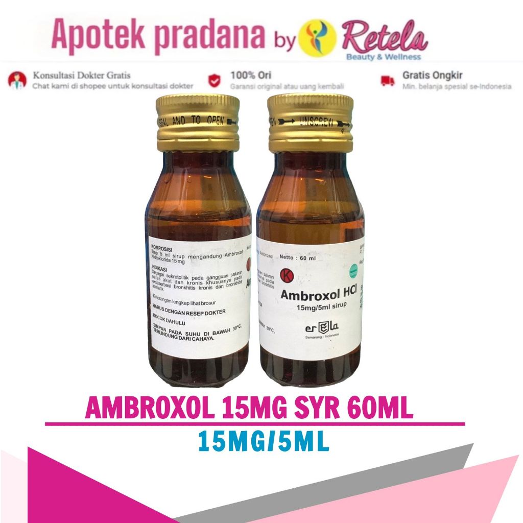 Jual AMBROXOL 15MG SYR 60ML (Promed) | Shopee Indonesia