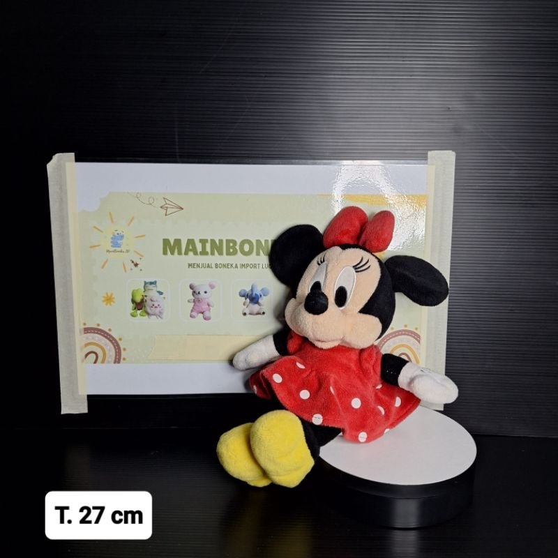 Jual Boneka Mini Minnie Mouse Duduk Original Disney Cantik Lucu ...