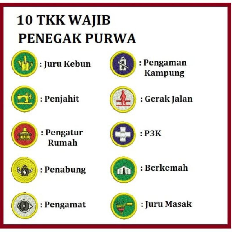 Jual Tkk pramuka wajib siaga penggalang penegak 1 paket isi 10 biji | Shopee Indonesia