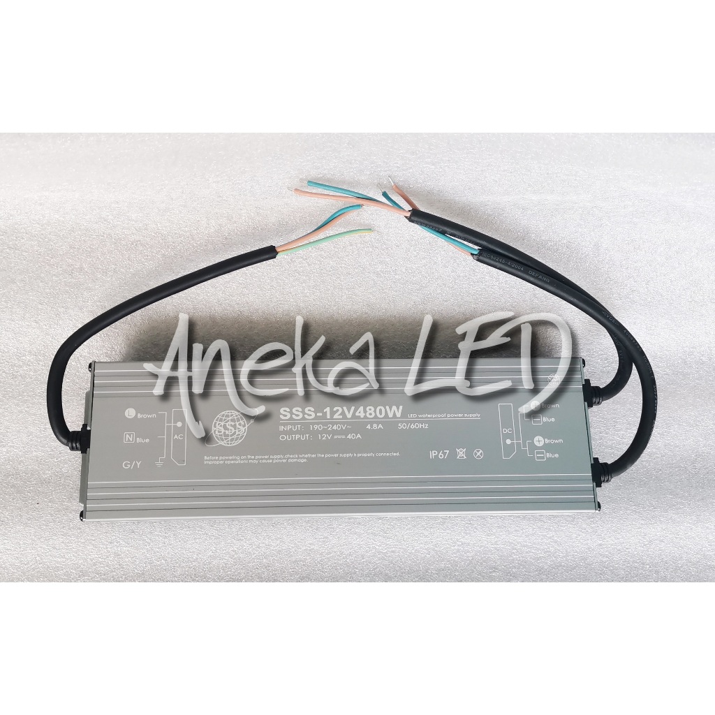 Jual Power Supply Switching 12V 40A 480W Waterproof IP67 | Shopee Indonesia