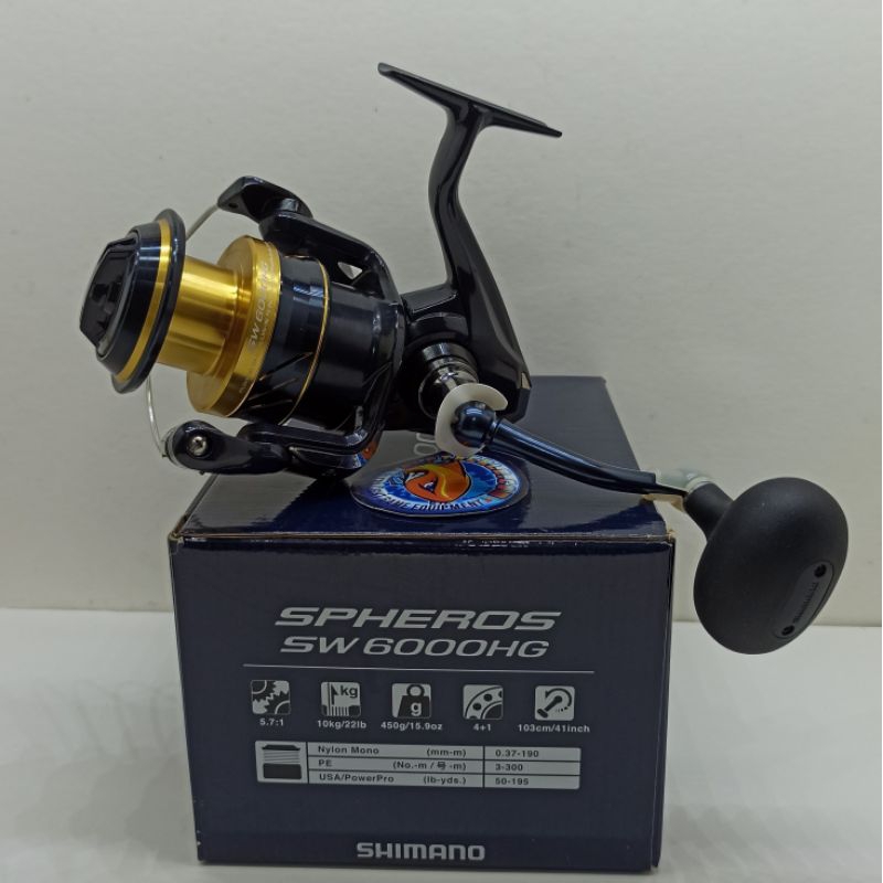 Jual Reel Laut Shimano Spheros SW 6000 HG PG 6000PG 6000HG Model 2021 | Shopee Indonesia