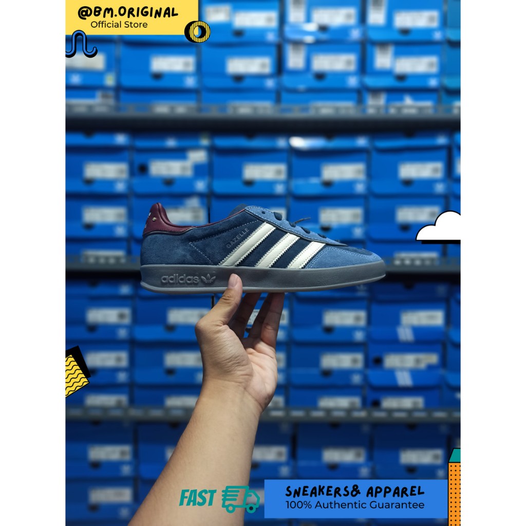 Jual Adidas Gazelle Indoor Crew Navy Gold Metallic Off White ID1008 ...