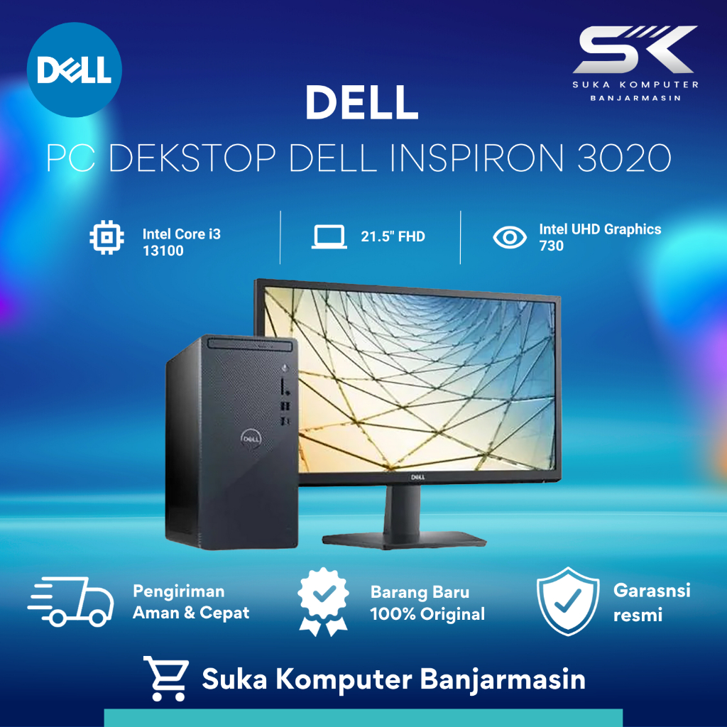 Jual PC DESKTOP DELL INSPIRON 3020 Intel i3-13100 /8GB/256GB SSD/Intel ...