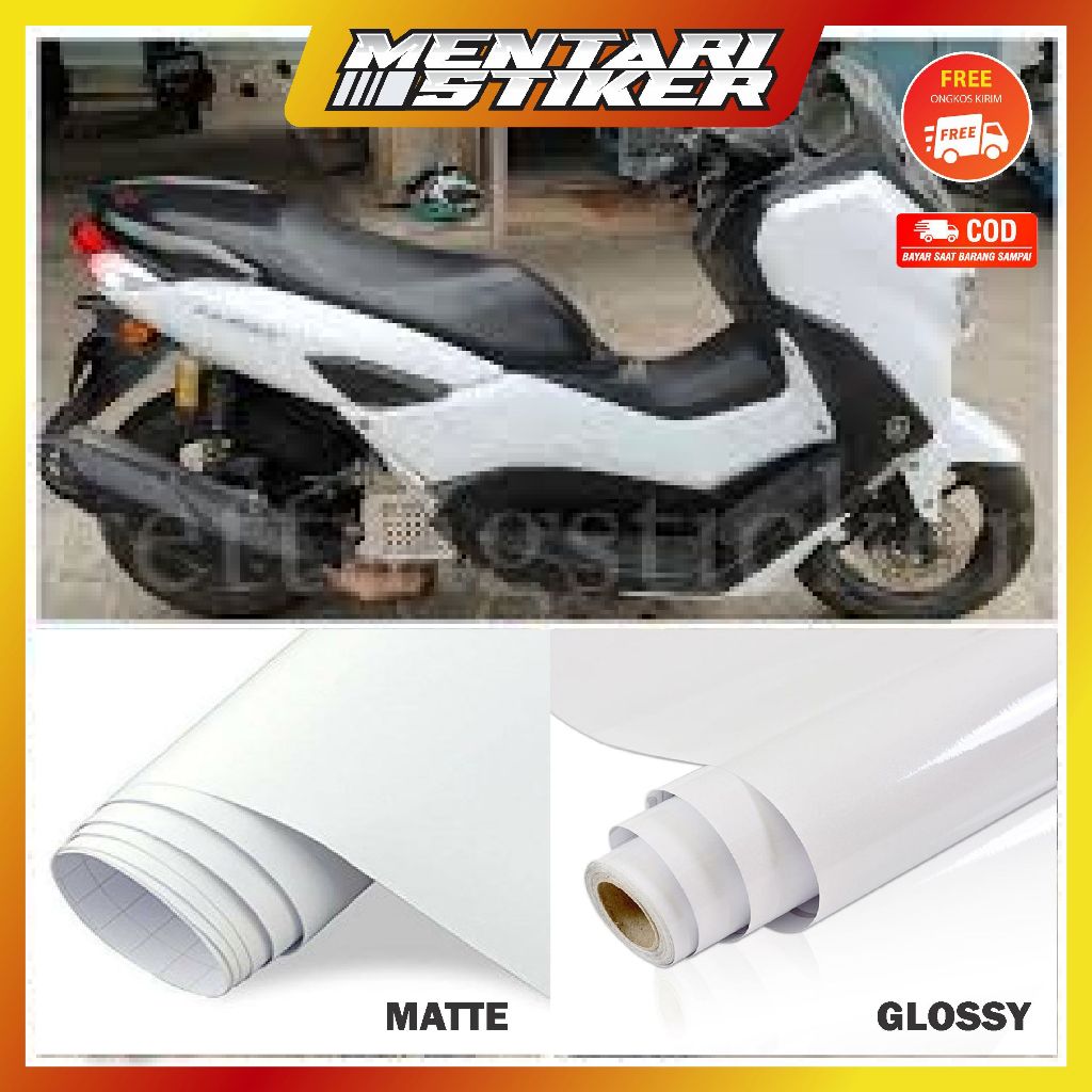 Jual Sticker Putih Doff Stiker Putih Glos Stiker Meja Stiker Motor ...