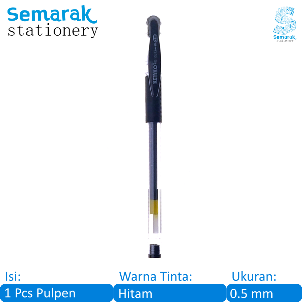 Jual Kenko KE-100TJ Gel Pen Pulpen Jel Lancip Tip Jarum Cepat Kering 0. ...