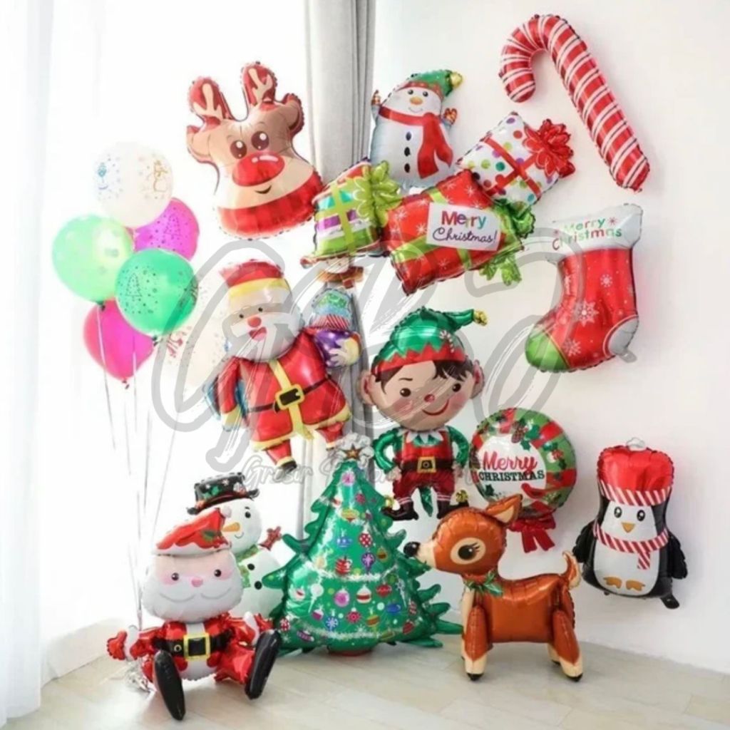 Jual Balon Foil JUMBO Natal / Xmas / Merry Christmas (Santa Klaus ...