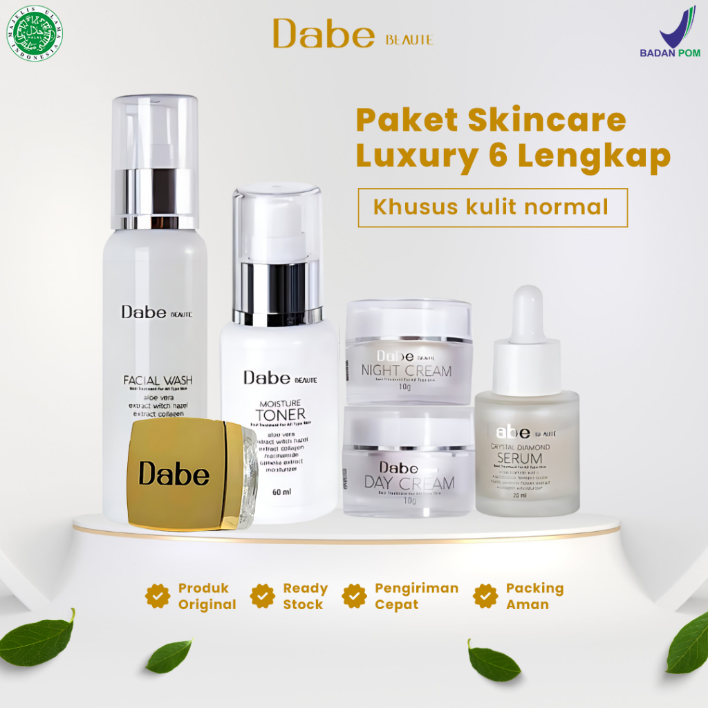 Jual Paket Skincare Luxury 6 Lengkap Dabe Beaute Glowing Niacinamide ...