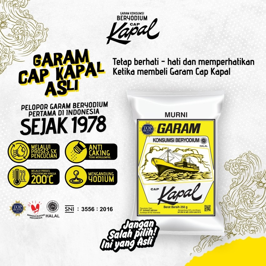 Jual GARAM CAP KAPAL 500 GRAM | Shopee Indonesia