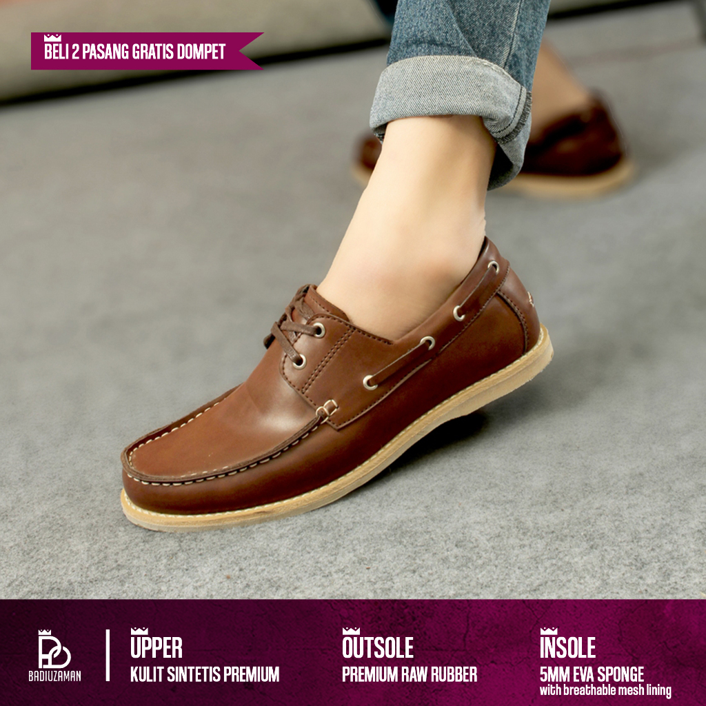 Jual BDZ x BRBS - Sepatu Casual Pria Kulit Pantofel Kerja Semi Formal ...