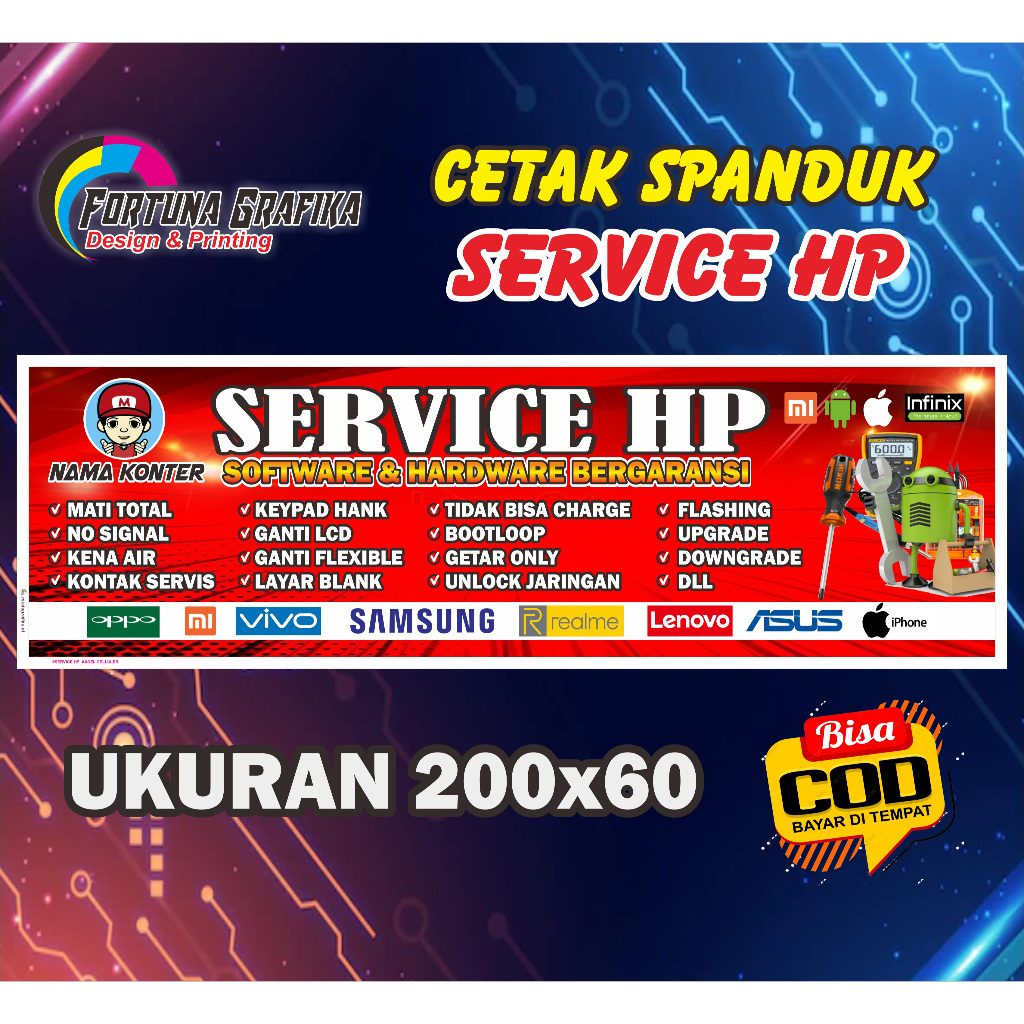 Jual Spanduk Servis HP/Banner Service HP | Shopee Indonesia