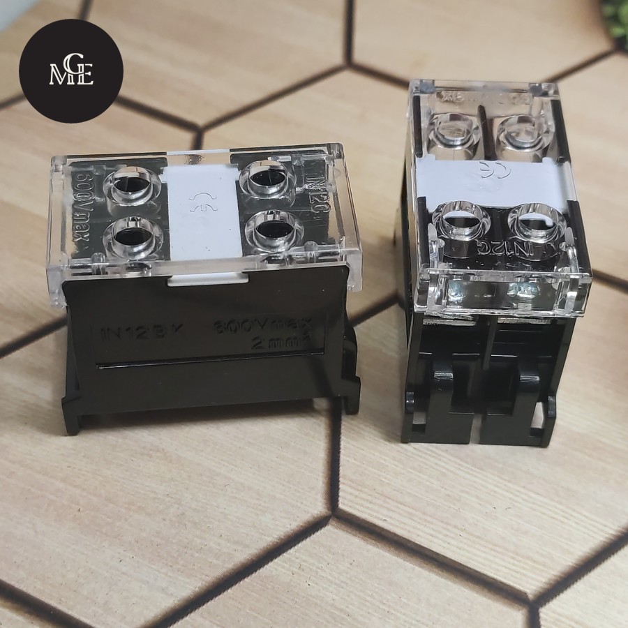 Jual TERMINAL BLOCK DIN RAIL 2 POLE PIN 20A TYPE IN-12 2P 2Pole 2Pin ...