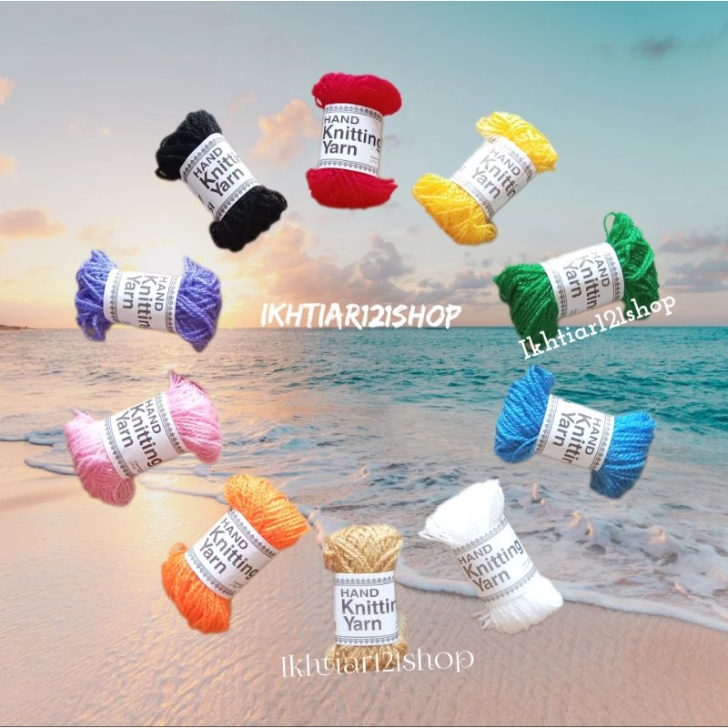 Jual Benang Wol Rajut Sulam Benang Rajut Wol kecil Per pcs Roll Satuan ...