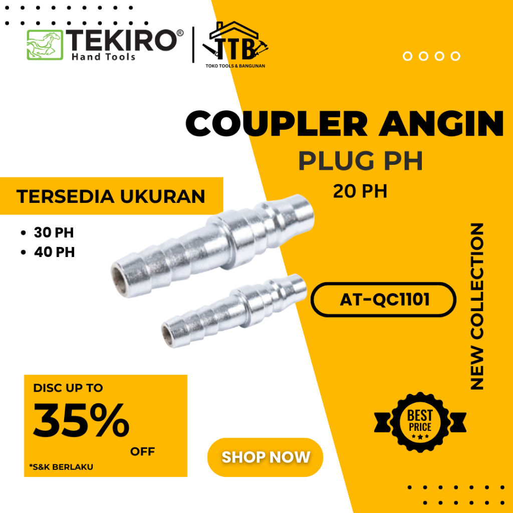 Jual Tekiro Air Quick Coupler Plug 20PH / Kompresor Kopler Plug / Alat Perkakas Bangunan ...