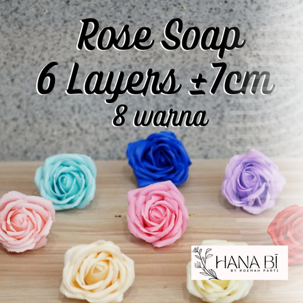 Jual 1 pcs Bunga Mawar Sabun 6 layers 7cm Rose Soap Bunga Mawar ...