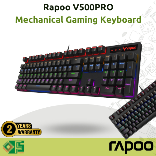 Jual Rapoo V500PRO Backlit Mechanical Gaming Keyboard | Shopee Indonesia