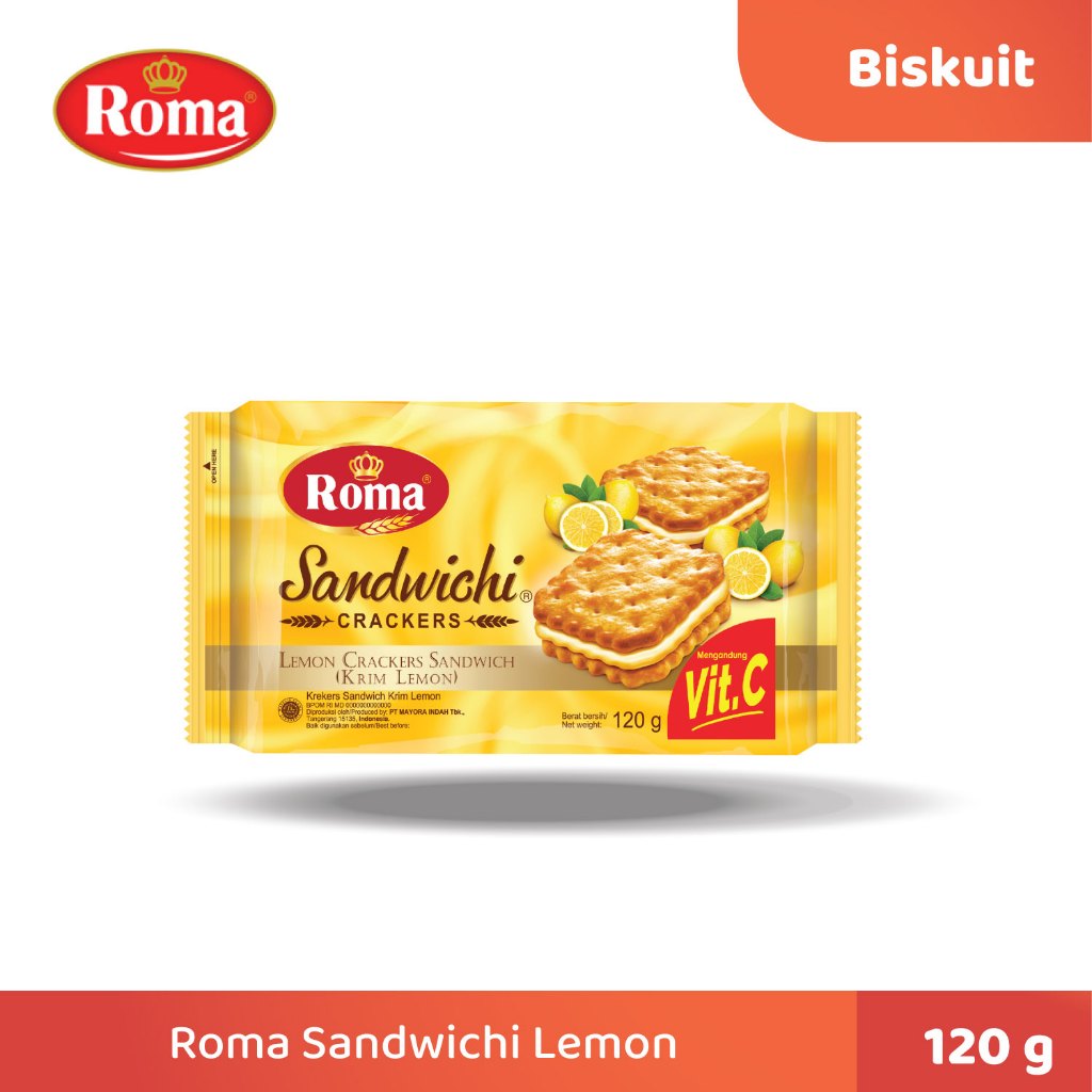Jual Biskuit Roma Sandwichi Lemon | Shopee Indonesia